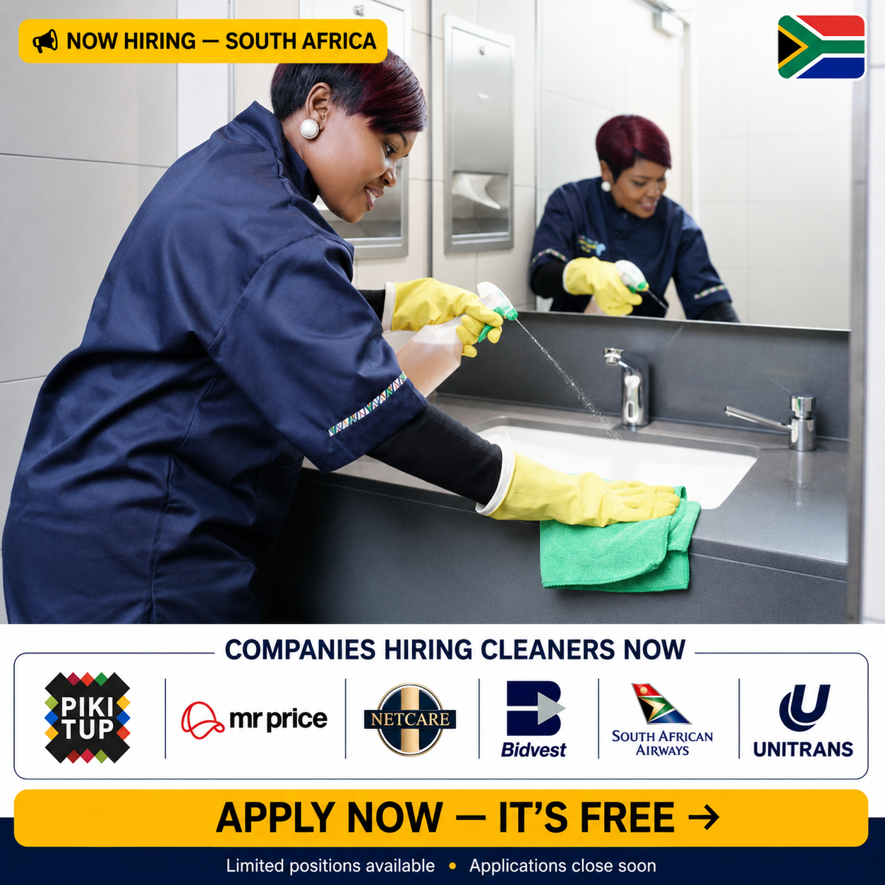 Cleaner Jobs Near me | By South Africa Province - May 2026